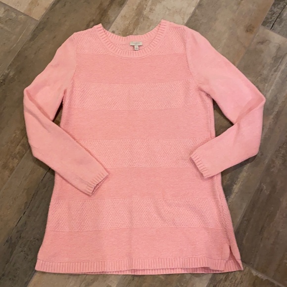 Talbots | Sweaters | Talbots M Tunic Sweater In Soft Coralpeach 0 Cotton | Poshmark